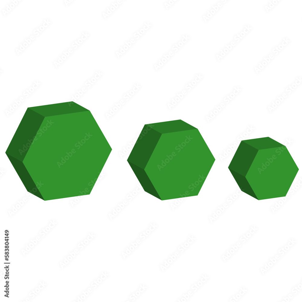 Hexagons geometric shapes volumetric. Vector illustration. Stock Vector ...