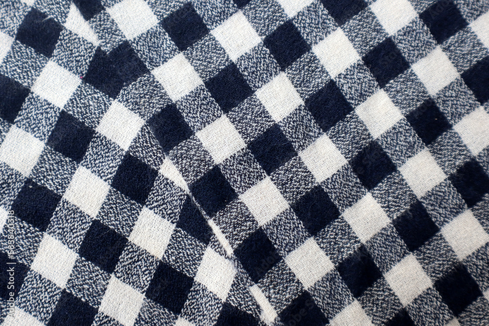 Black and white cotton fabric texture for background. Textile pattern ...