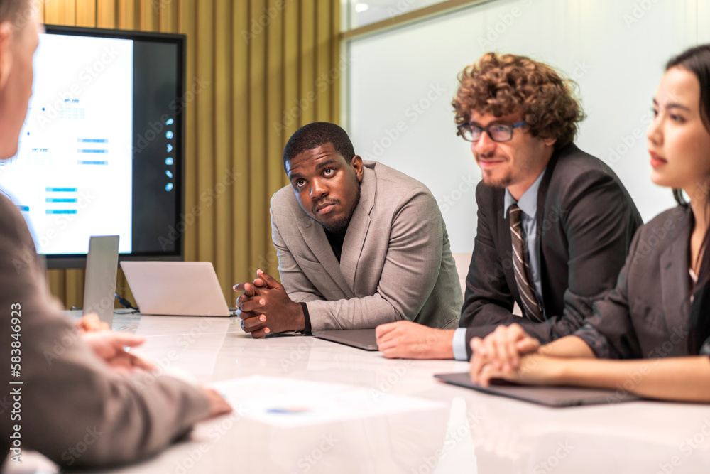 Group of business meeting and discussing strategy with startup project ...