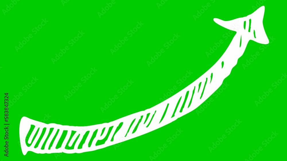 Animated financial growth chart with trend line graph. White icon of ...