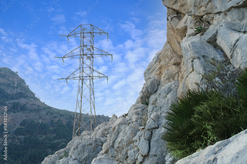 Power line, high voltage DC line, construction of wires and devices ...