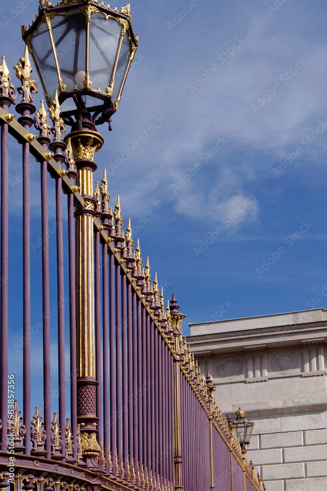 Vienna (Austria). Gate of the Monument to the Executive next to the ...