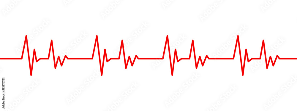 Heart rate monitor line vector isolated on transparent background ...