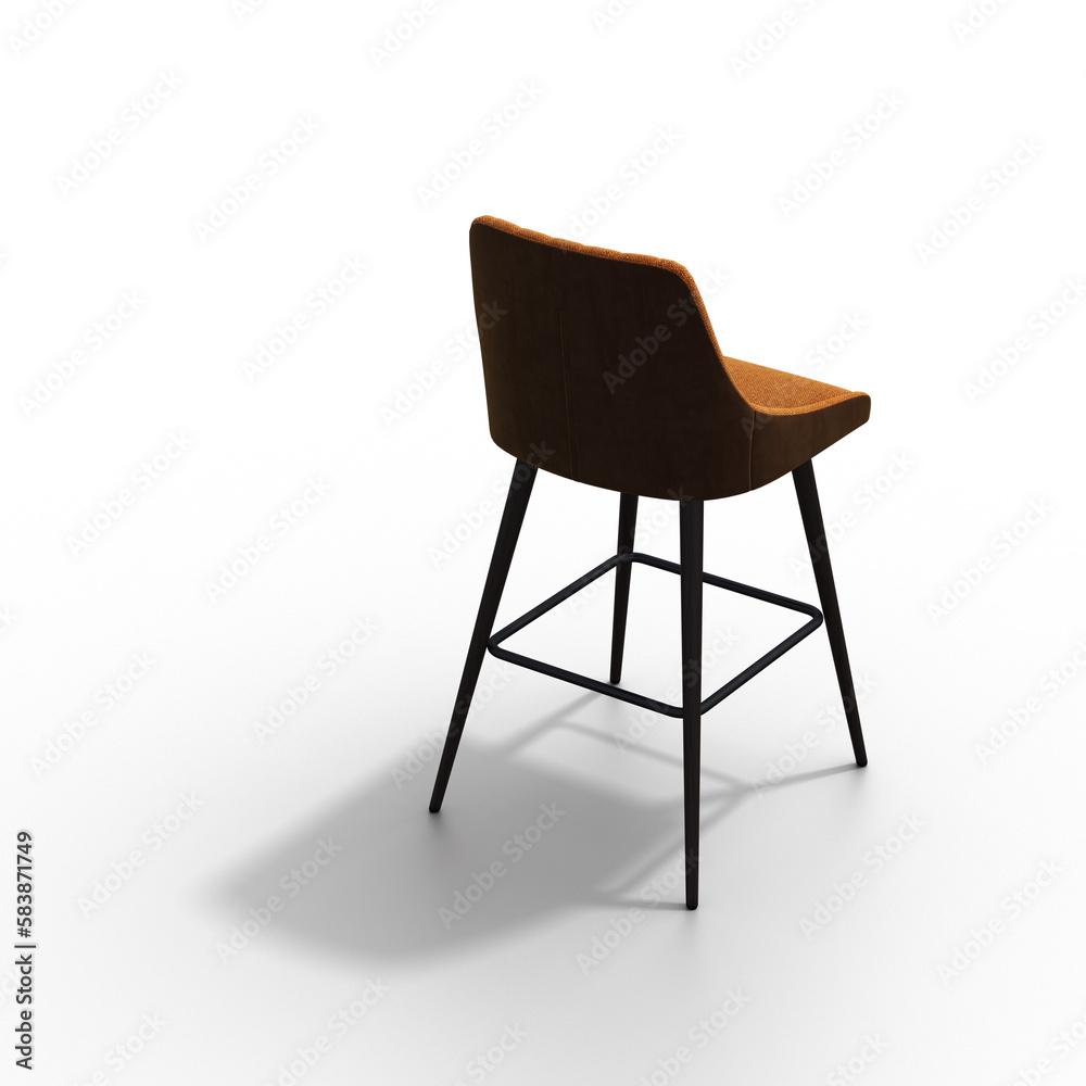 chair with shadow under it isolated on a transparent background ...