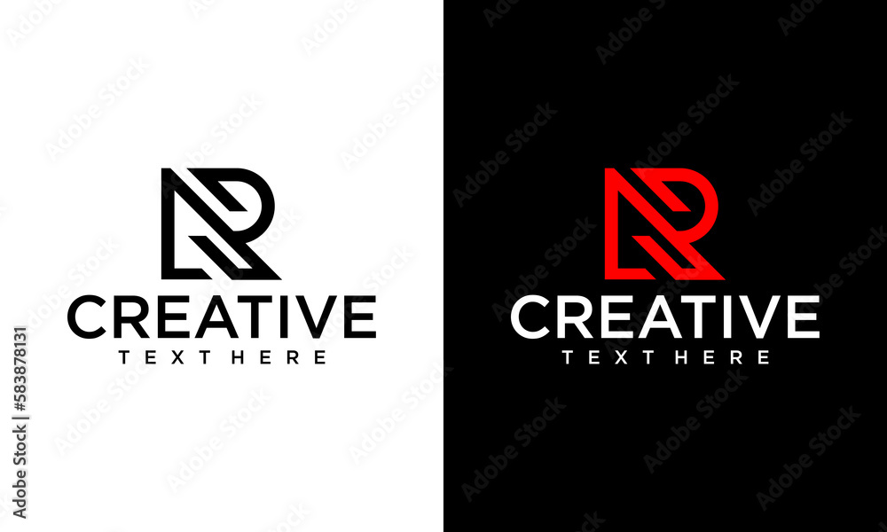 letter symbol R line art abstract modern logo Stock Vector | Adobe Stock