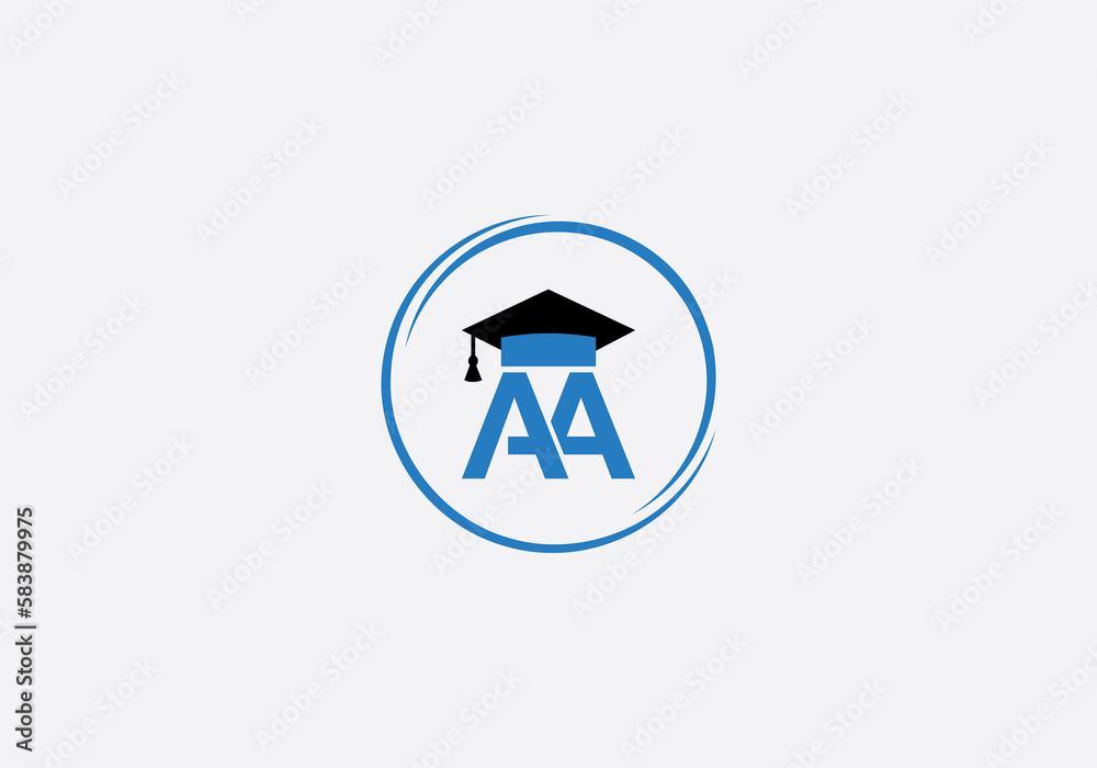 Academic education symbol and Student hat logo. Education cap monogram ...