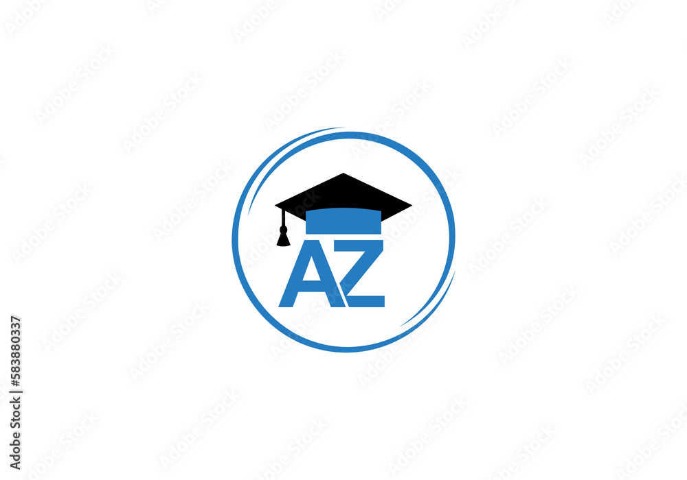 Academic education symbol and Student hat logo. Education cap monogram ...