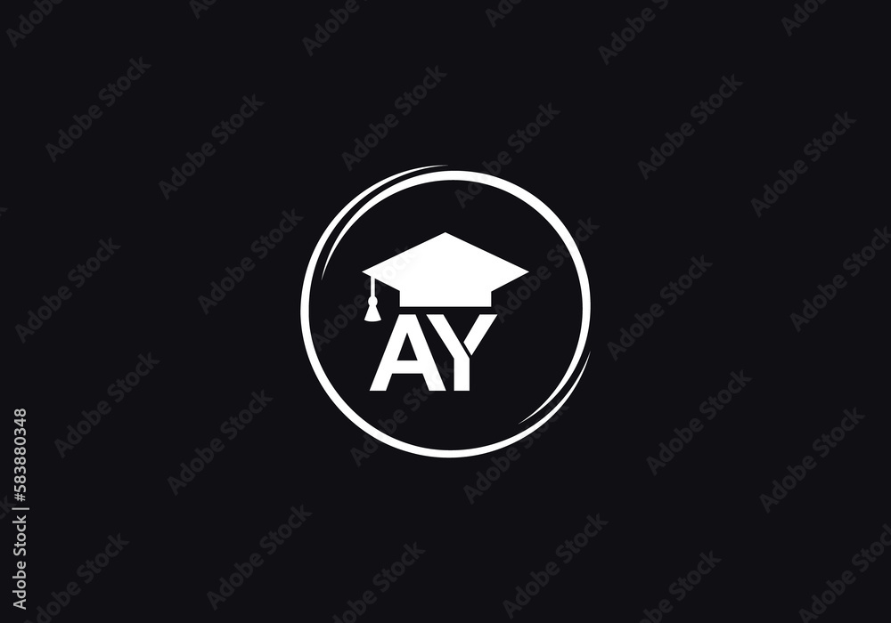 Academic education symbol and Student hat logo. Education cap monogram ...