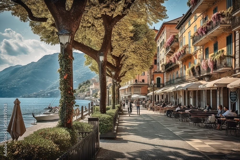 Como City Waterfront, Leisurely Stroll, Vibrant Cafes, Shops, Historic ...