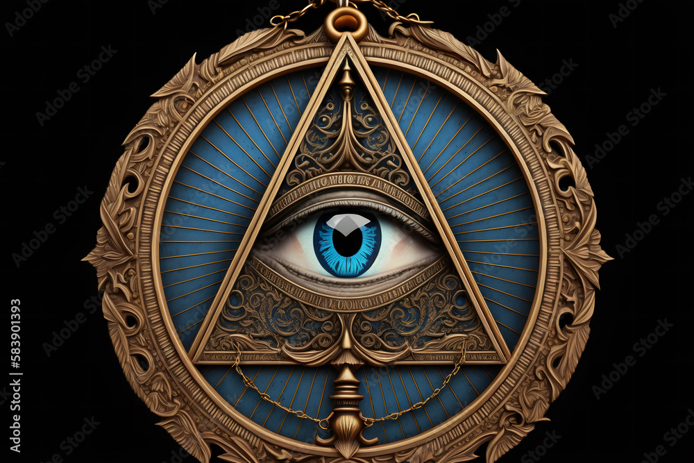 The all-seeing eye, or radiant delta, is a Masonic symbol. Neural ...