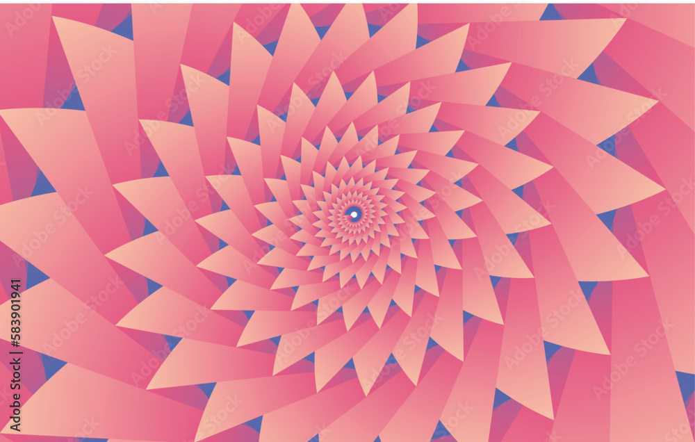 circular motion moving spin spiral optical illusion vector illustration ...