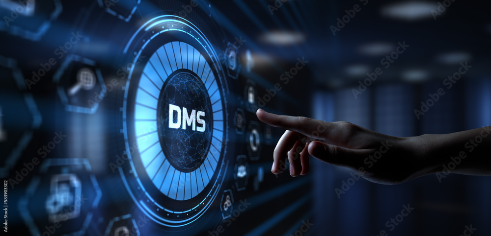 DMS Document management system business automation technology concept ...