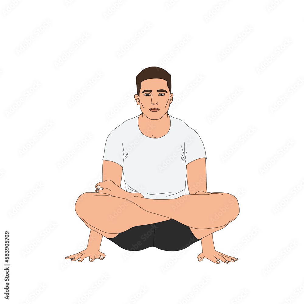 PNG Scale Pose / Tolasana. Man practicing yoga exercise, person doing ...