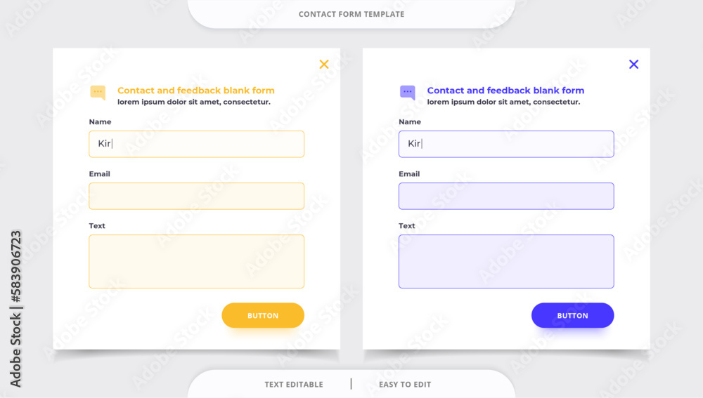 Contact and feedback form page template. Popup form, callback form ... Contact and feedback form page template. Popup form, callback form ...