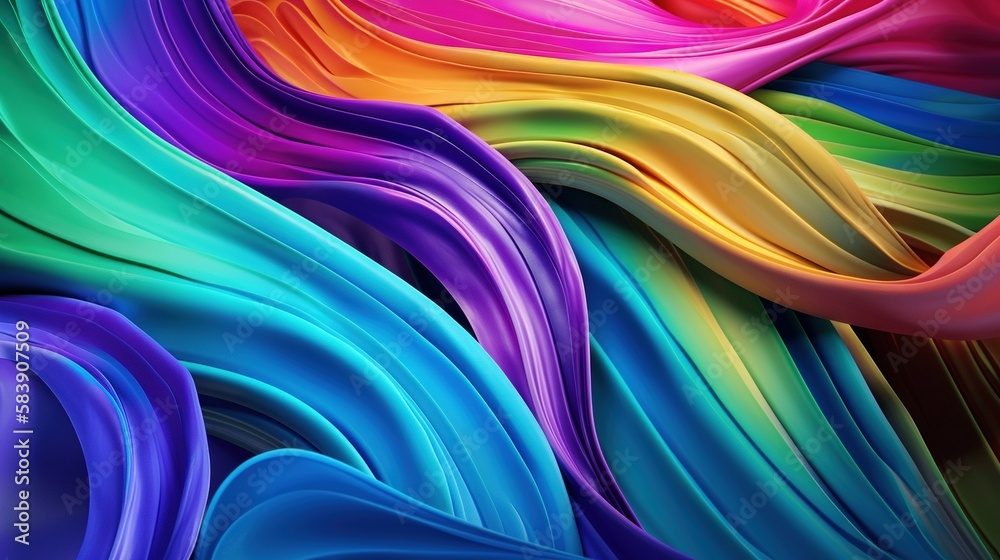LGBT flag wallpaper. Waves of the color of the rainbow. Abstract ...