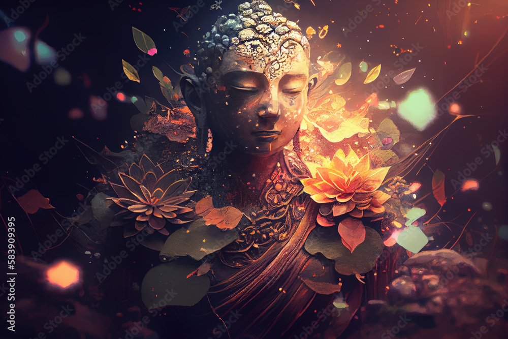 Buddha art. Buddha Purnima wallpaper. Meditating Buddha. The weeping ...