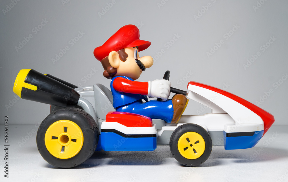 kent, uk 01.01.2023 Carrera Mario Kart Mario Race Kart remote control ...