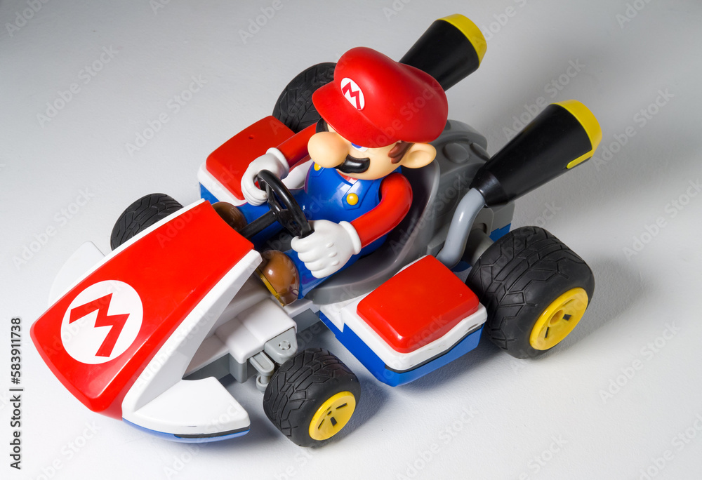 kent, uk 01.01.2023 Carrera Mario Kart Mario Race Kart remote control ...