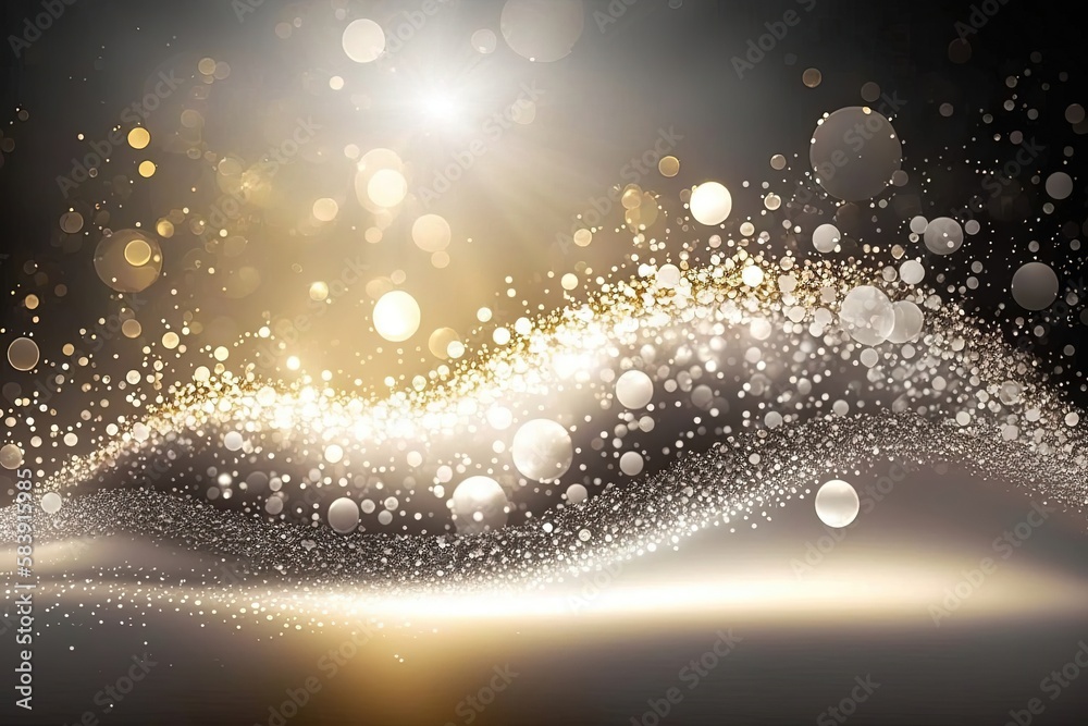 This sparkling background is full of shimmering silver and gold glitter ...