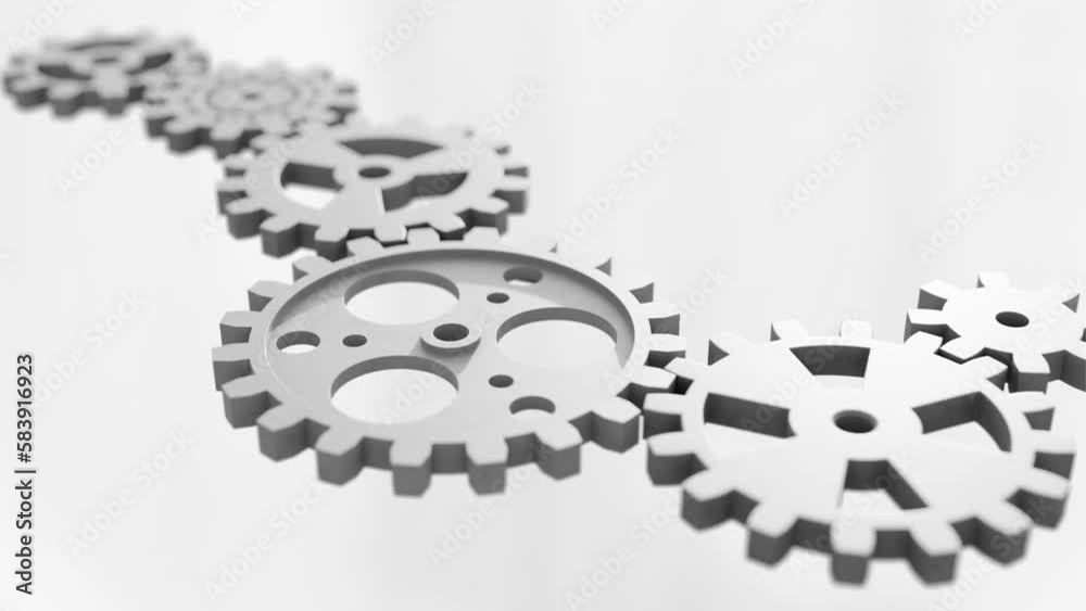 Industrial video background with gears. 3d animation. Stock Video ...
