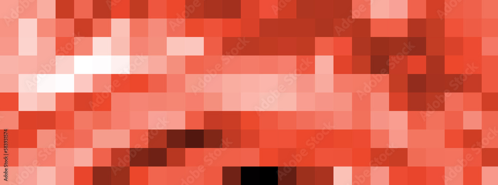 Pixels textured banner. Abstract red pixel background. Old video games ...