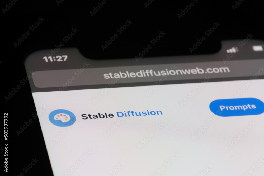 Shanghai,China-March 22th 2023: Stable Diffusion brand logo on official ...