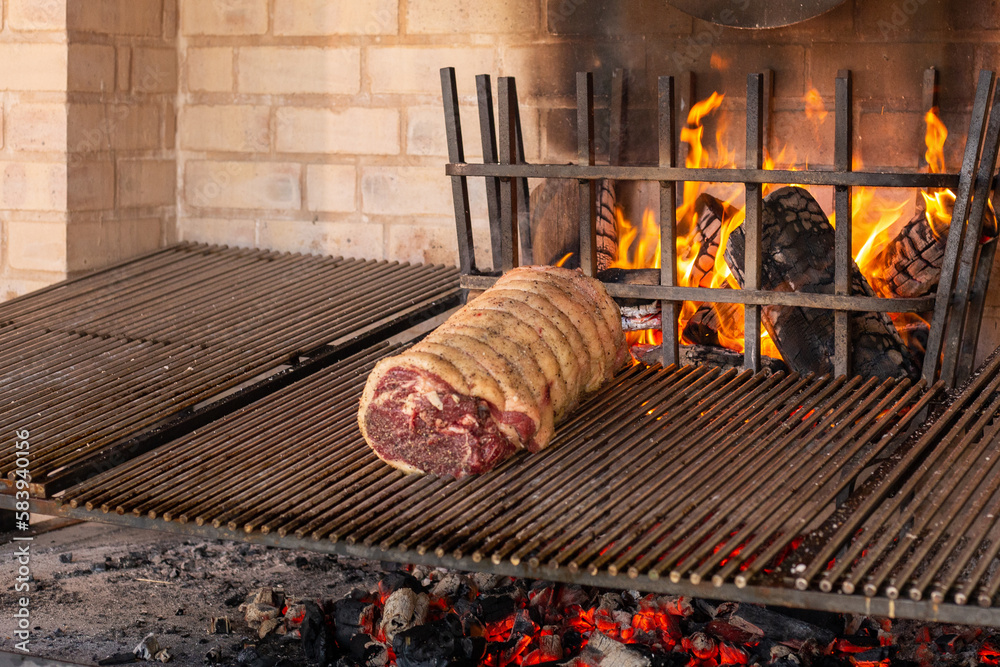 Flank steak, sirloin steak and filet mignon rolled into a single piece ...