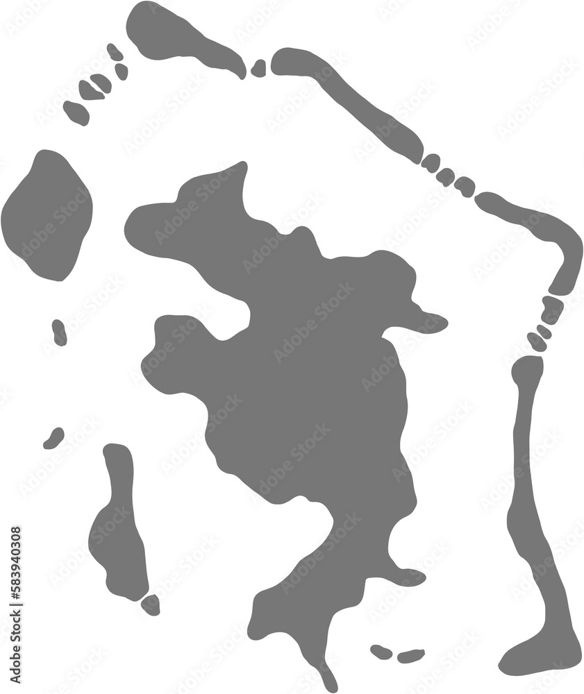doodle freehand drawing of bora bora island map. Stock Illustration ...