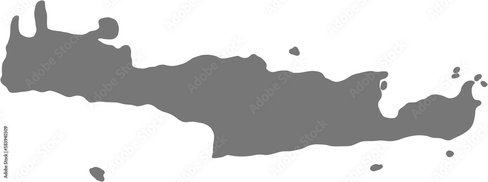 doodle freehand drawing of crete island map. Stock Illustration | Adobe ...