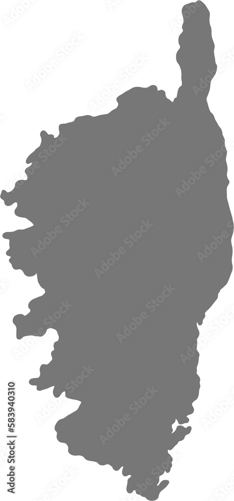 doodle freehand drawing of corsica island map. ilustração do Stock ...