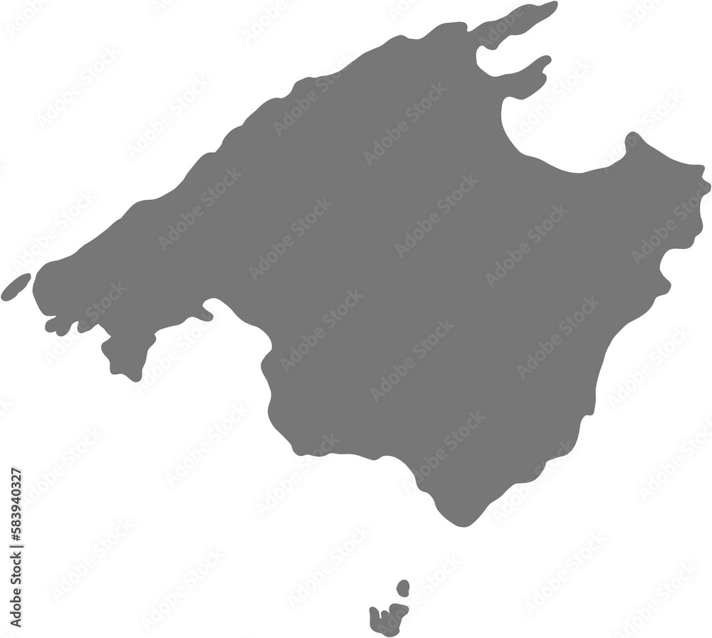 doodle freehand drawing of mallorca island map. Stock Illustration ...