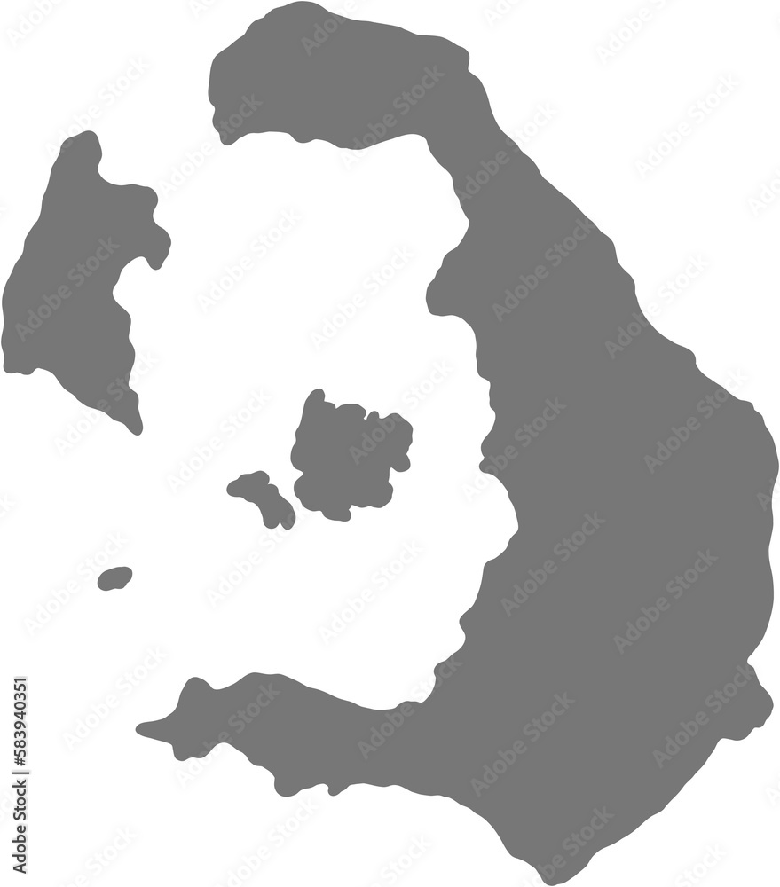 Poster doodle freehand drawing of santorini island map. – Wall Art ...