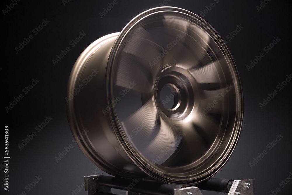 sports matte bronze car rims photography at various long exposures for ...