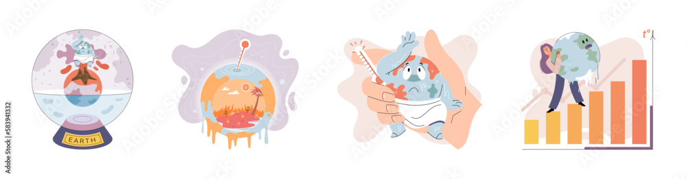 Climate change concept. Global warming metaphor. Nature environment ...