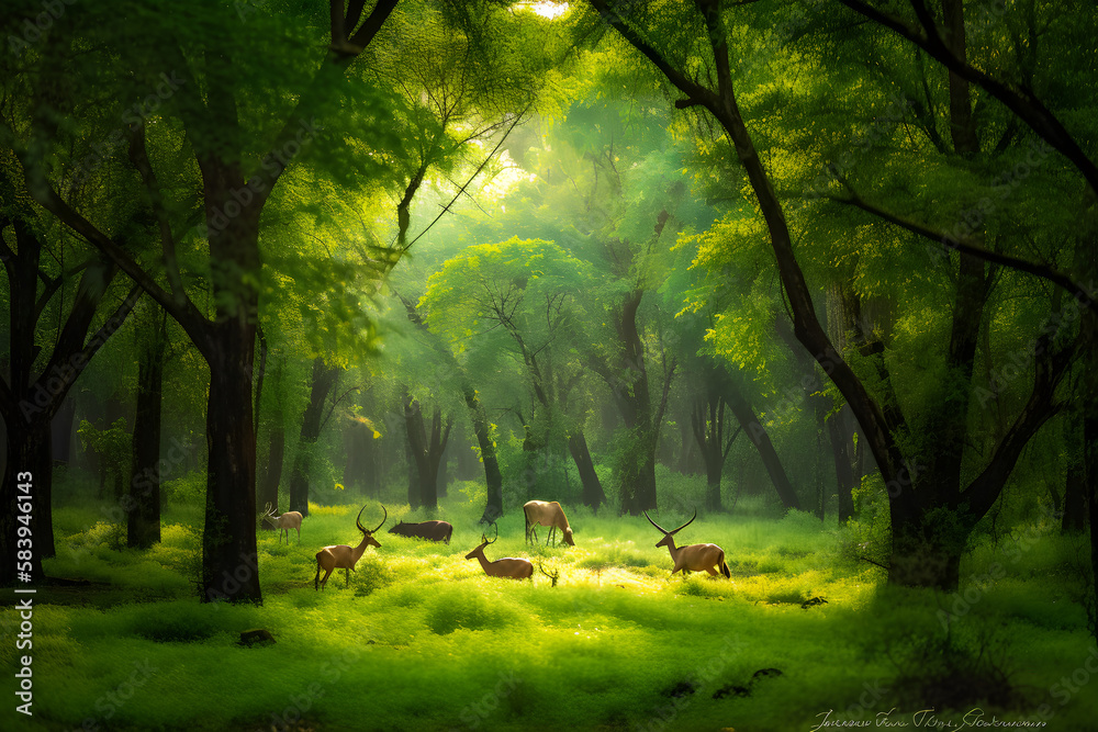 Nature's Resurgence: A Flourishing Green Forest and Its Diverse ...