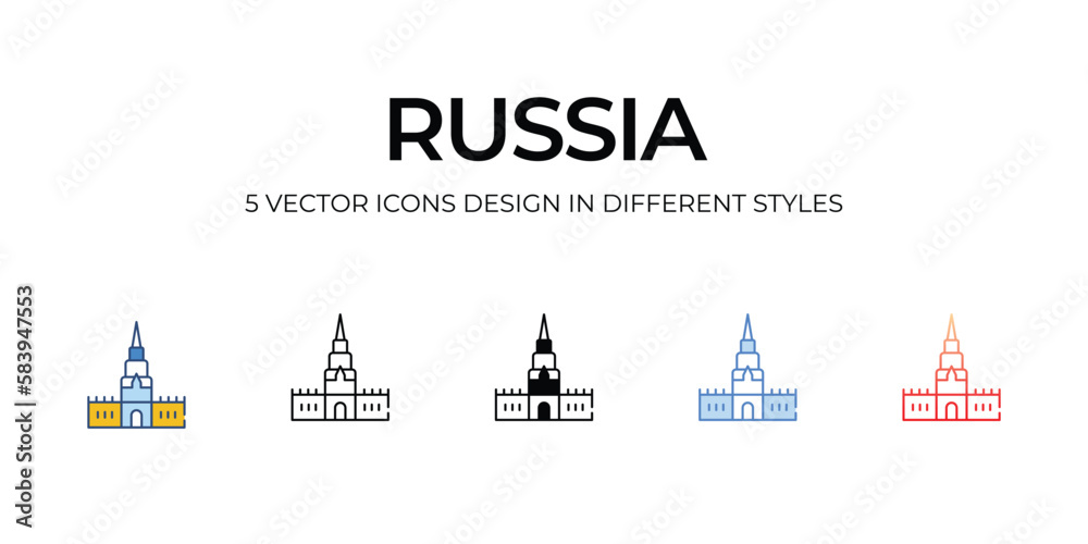 Russia icon. Suitable for Web Page, Mobile App, UI, UX and GUI design ...
