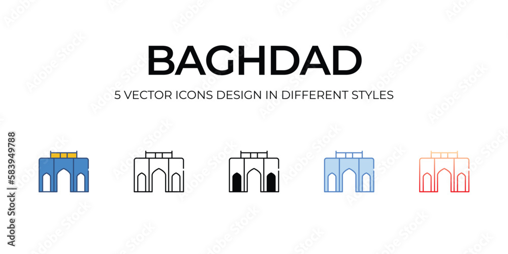 Baghdad icon. Suitable for Web Page, Mobile App, UI, UX and GUI design ...