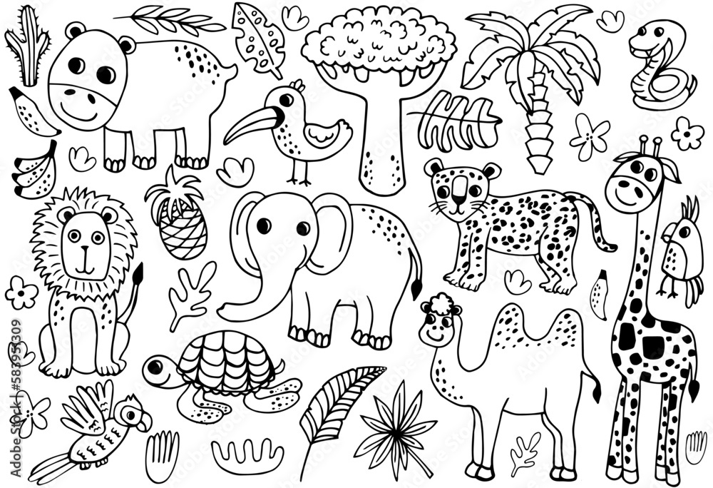 Outline Of Animals To Print Free Printable Baby Animal Coloring Pages