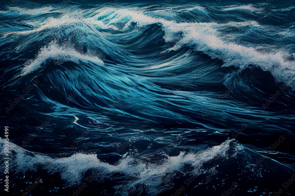 Texture of waves of the sea. Generative AI Technology Stock ...