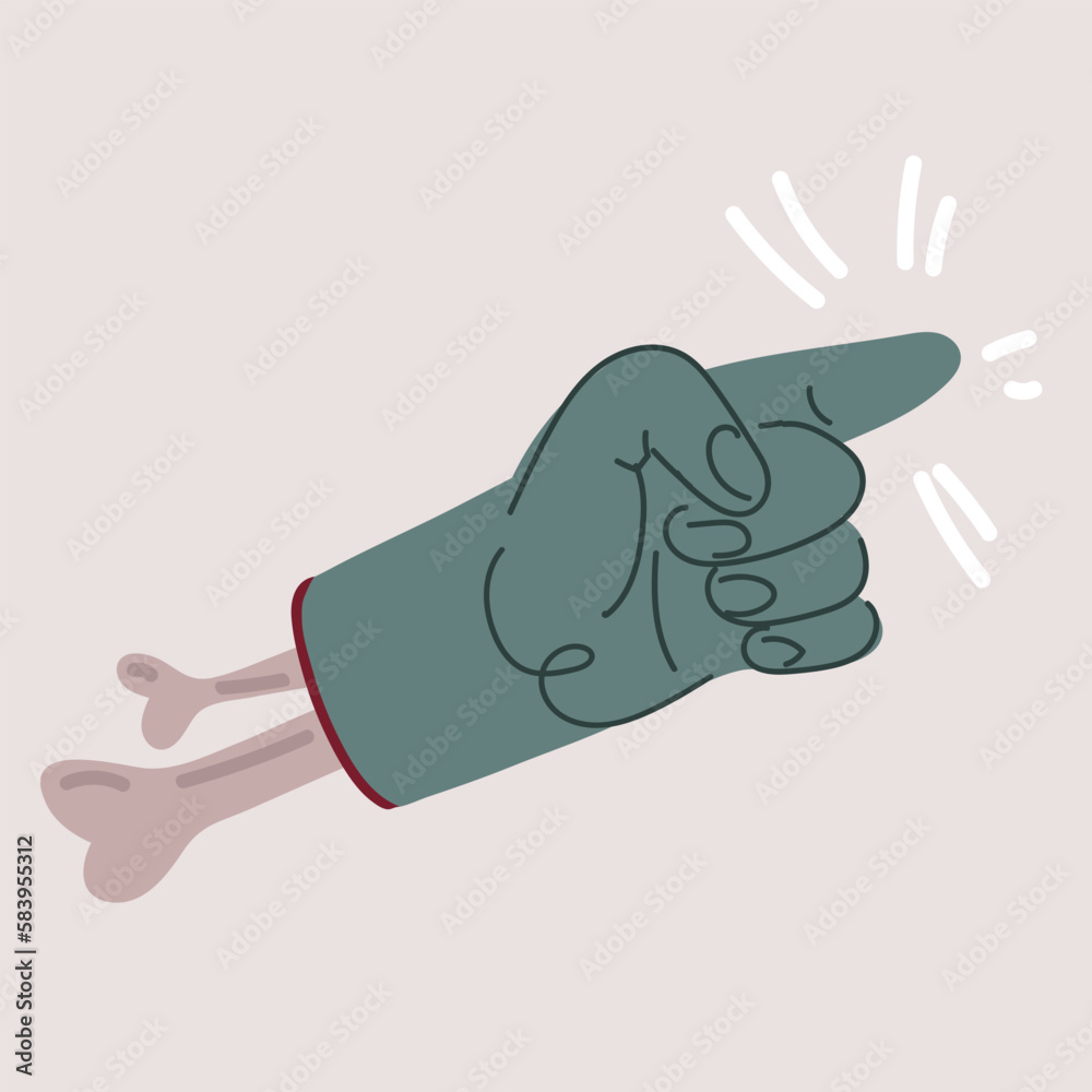 Vector illustration of zombie hand. Zombie hand in scratches, sharpen ...