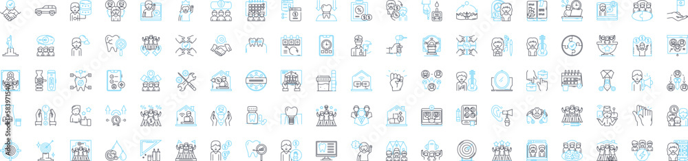Ergonomics vector line icons set. Ergonomics, Design, Human-Centered ...