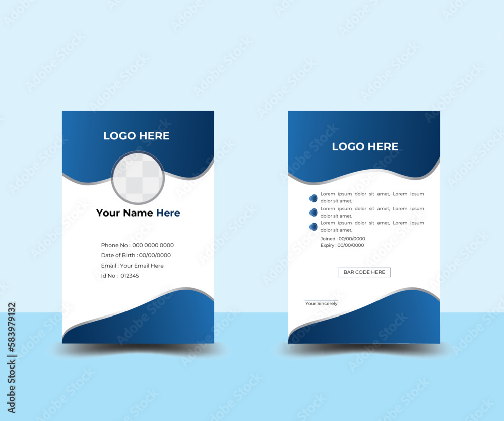 Corporate ID Card Design Template, professional corporate id card ...