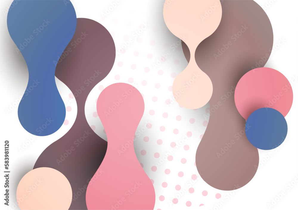 Abstract overlay shapes. Wavy shapes, flowing elements, flow lines ...