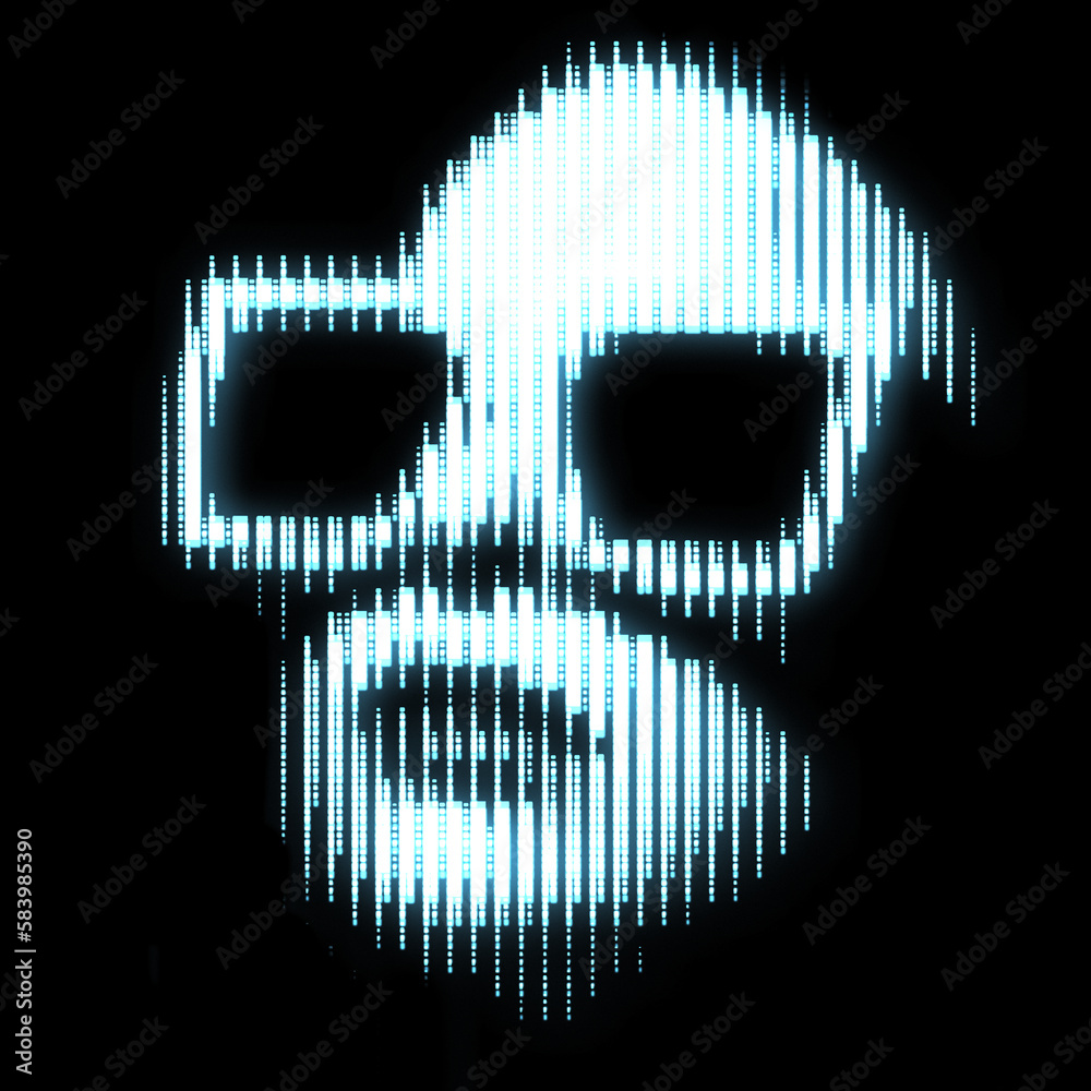 Abstract woman with glasses portrait illustration in halftone ...