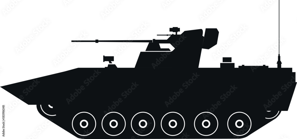 Vetor de Battle tank bmp Infantry fighting vehicle. Military signs and ...