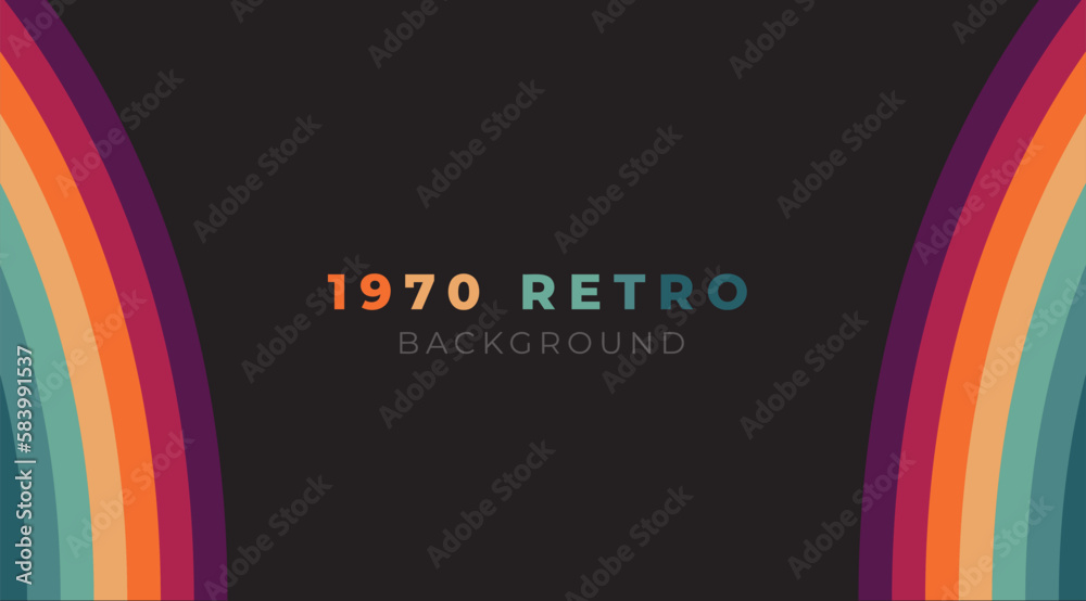Abstract colorful 70s background vector. Vintage Retro Colors from the ...