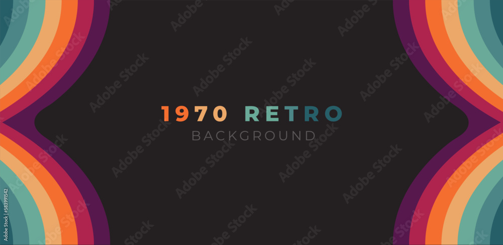 Abstract colorful 70s background vector. Vintage Retro Colors from the ...