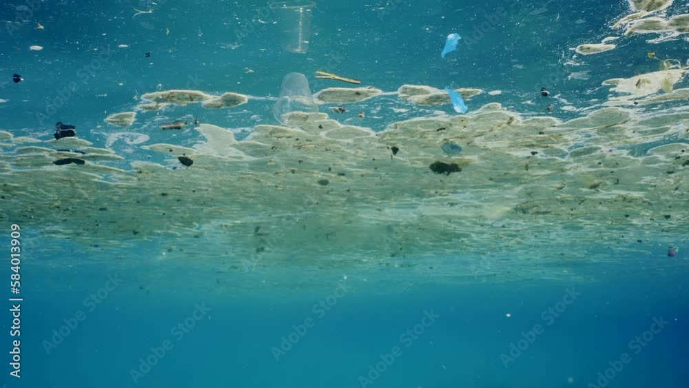 Plastic and other debris drifting across Ocean in thick oily layer ...
