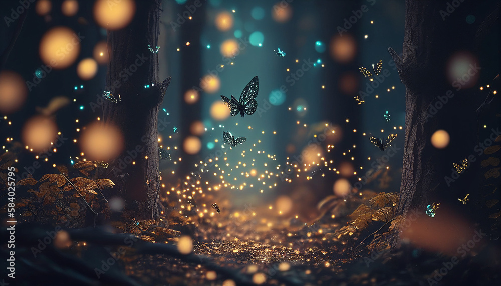 Beautiful picture in an imaginary butterfly world 4k V2 Stock ...