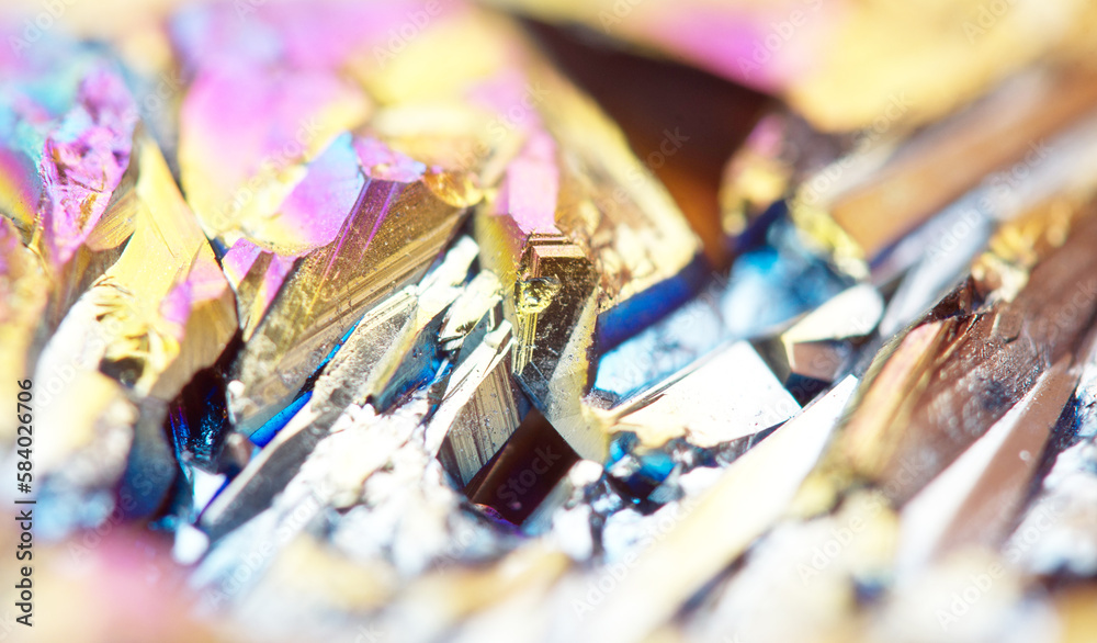 Thin layer of the titan on a quartz surface Macro Stock Photo | Adobe Stock